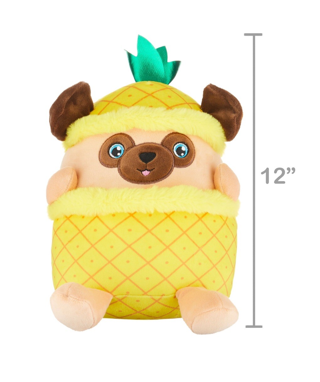 Squishmallow Style Tropical Fruit Pug Dog Pineapple 11” NWT | eBay