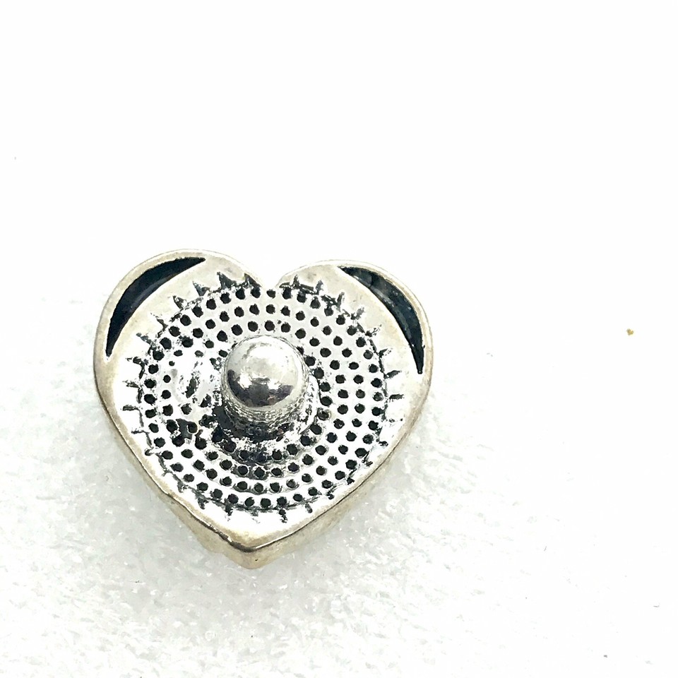 Blue Natural Stone Turquoise HEART Button Charm for Noosa Ginger Snaps ...