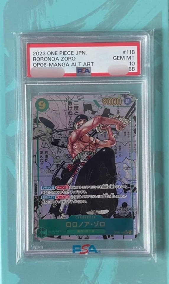PSA 10 One Piece Roronoa Zoro OP06-118 Trafalgar Law OP05-069 Manga Art ...