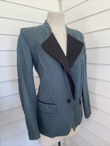 Isabel Marant Blue Jacket Fr 42 As New ! Uk 14 Structured Shoulder ...