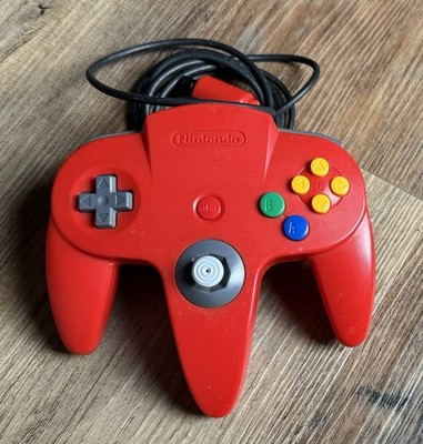 RARE RED Official Nintendo 64 Controller AUTHENTIC OEM N64 Remote ...