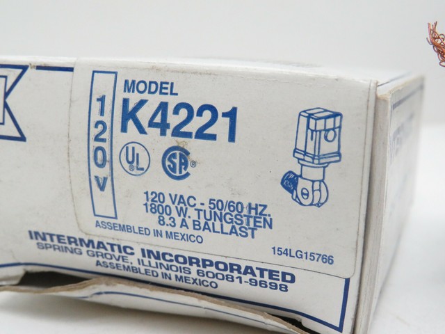Intermatic K4221 Stem and Swivel Mount Photo Control 120v for sale ...