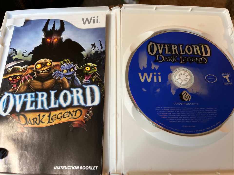 Overlord: Dark Legend (Nintendo Wii, 2009) Complete 767649402694| eBay