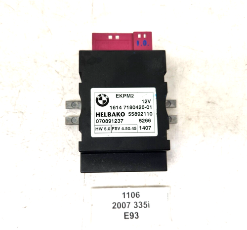 06-13 OEM BMW E90 E92 E93 Helbako Fuel Pump Relay Control Module EKPM2 ...