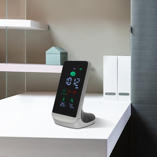 Modern HD Display Air Quality Monitor CO2 Temperature and Humidity ...