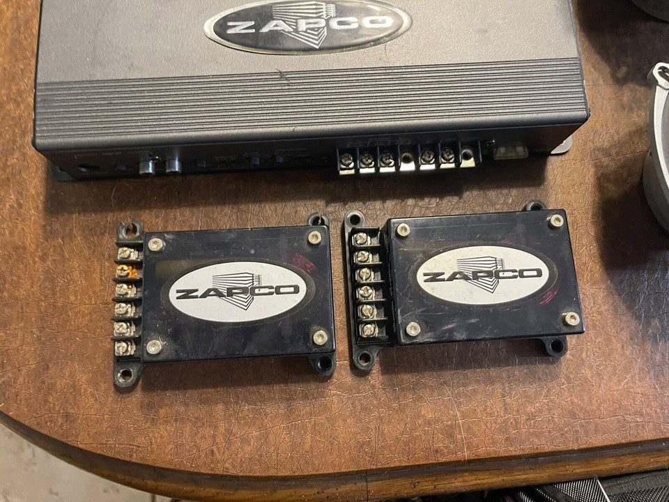 Vintage Zapco Amplifiers 360.4 & 200.2 Crossovers I-Force ESB Speakers ...