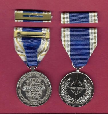 NATO Meritorious Service full size Award medal with ribbon bar NATO ...