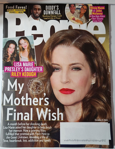PEOPLE MAGAZINE 2024 Oct 7 ~ Lisa Marie ~Food Faves ~Diddy ~Lady Gaga ...
