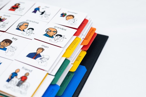 MY COMMUNICAID 2 BOOKS 480 CARDS ASL SCHEDULE BOARD AUTISM THERAPY ...