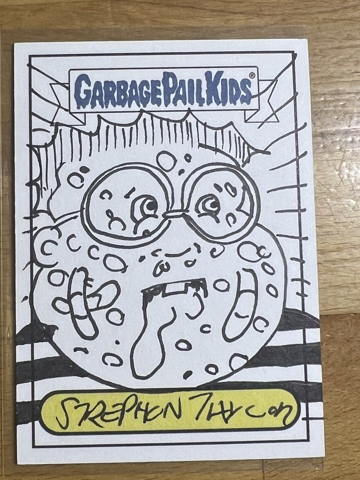 Garbage Pail Kids GPK Sketch Card Strephon Taylor Autograph Acne Face ...