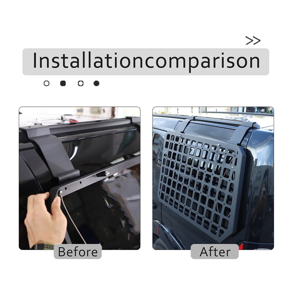 Left Right Rear Window Molle Panel Storage For Land Rover Discovery 4 ...