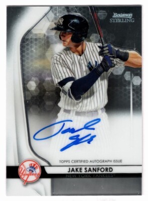 Jake Sanford 2020 Bowman Sterling Prospect Autograph Auto New York ...