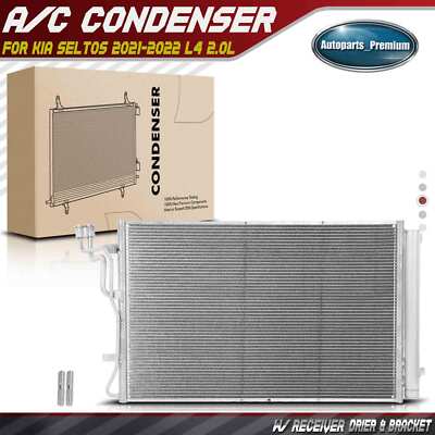 New A/C Condenser for Kia Seltos 2021-2022 L4 2.0L with Receiver Drier ...