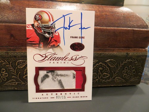 Panini Flawless Ruby Autograph Jersey 49er's Colts Frank Gore 03/15 ...