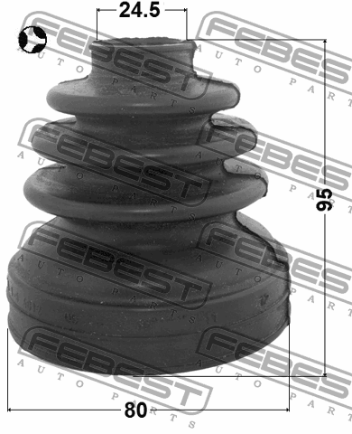 1215-YFT Febest BOOT INNER CV JOINT KIT 80X95X24.5 49583-3S000, 49500 ...