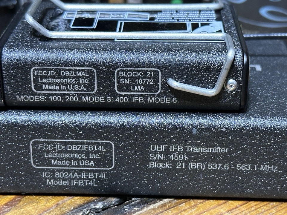 Lectrosonics BLOCK-21 UHF Transmitters - 2x IFBT4 + 4x LMa w/ Antennas ...