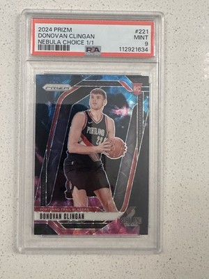2024 Panini Prizm Choice Donovan Clingan Nebula 1/1 Psa 9 Portland ...