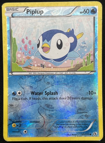 Pokémon TCG Piplup Legendary Treasures 33/113 Reverse Holo Common HP ...