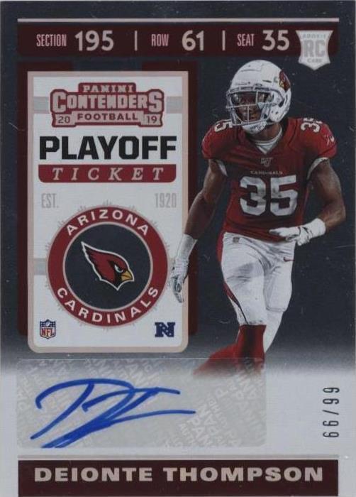 2019 Panini Contenders - Rookie Ticket Deionte Thompson #281 Playoff ...