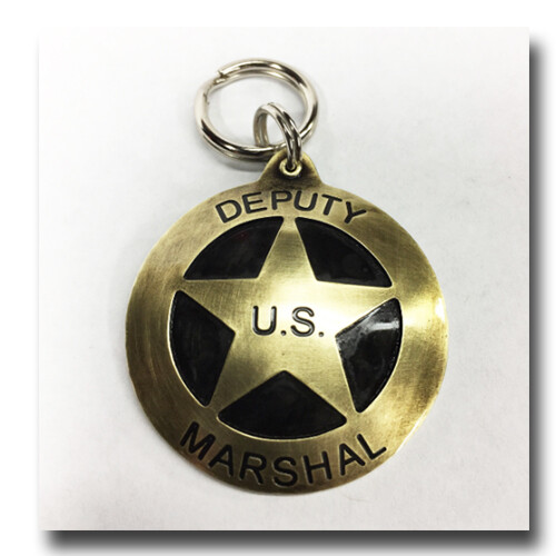 US Marshal Deputy Pet ID Dog Name Tag Free Engraving Brass Nickel ...