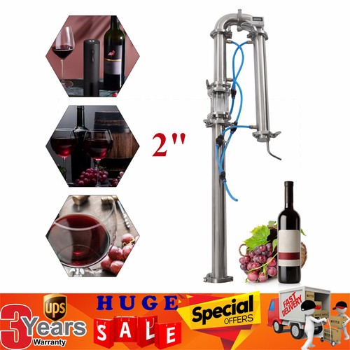 2 inch Stainless Still Moonshine Reflux Distilling Column Brew Wine ...