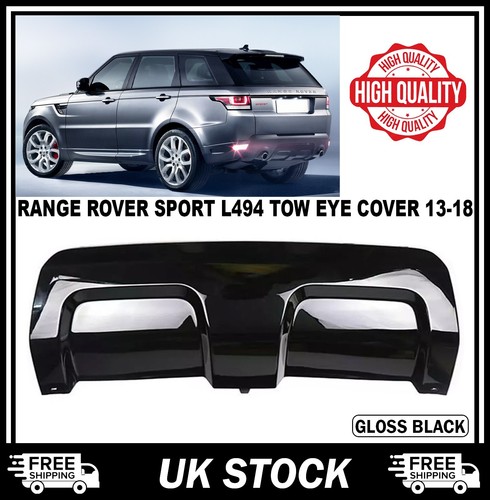 FOR RANGE ROVER SPORT L494 GLOSS BLACK REAR BUMPER DIFFUSER EYE COVER ...