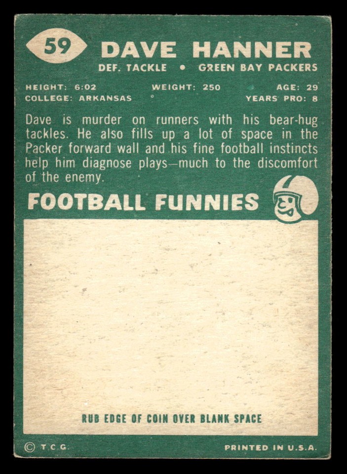 1960 Topps #59 Dave Hanner | eBay