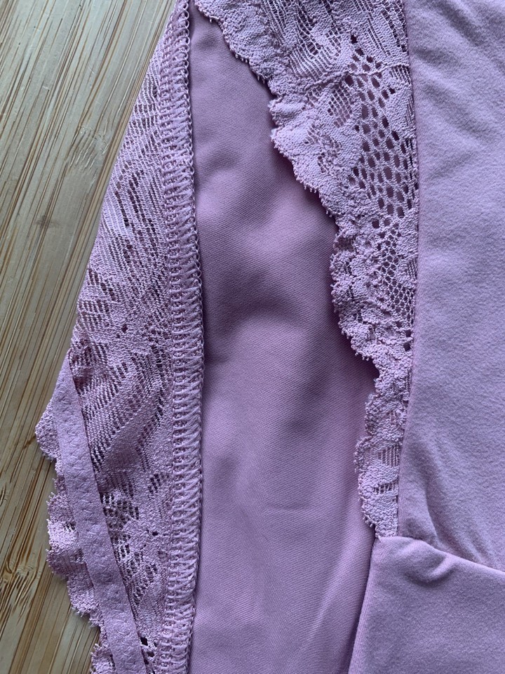 3 Pack High Leg Briefs Super Soft Lace Trim Knickers Pink Size 18 | eBay UK