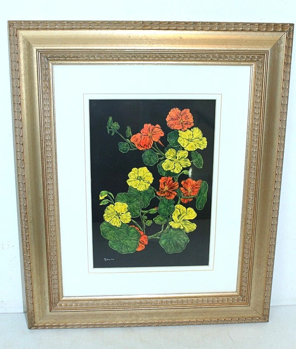 Scratchboard Art Flowers