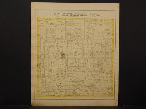Ohio, Portage County Map, 1874, Atwater Township, J1#50 | eBay