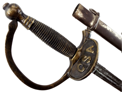 ANTIQUE AMERICAN CIVIL WAR CSA CONFEDERATE NCO OFFICER'S SWORD, MAKER ...