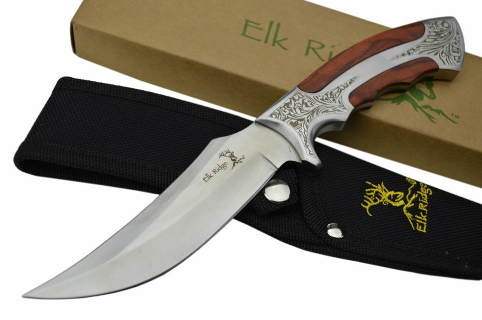 10" Ridge Runner Wood Hunting Skinning Survival Fixed Blade Full Tang ...