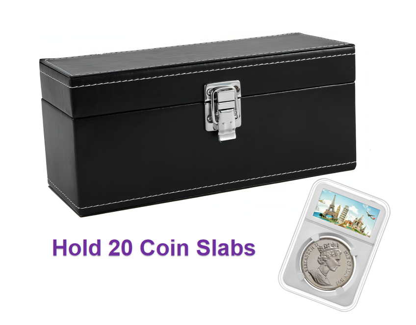 US Certified NGC PCGS ANACS Coin Slab Storage Case – Holds 20 Graded ...