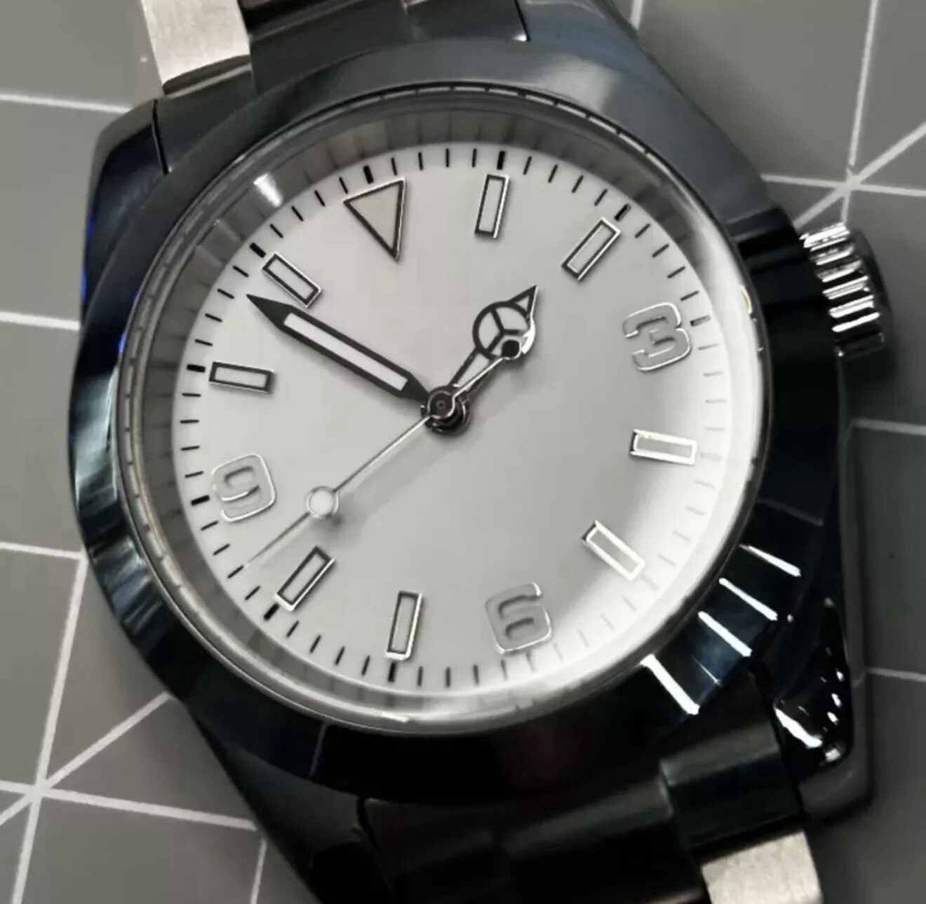 Custom 39mm Explore 369 Dial Style Mod Watch White w/ NH35 Automatic | eBay