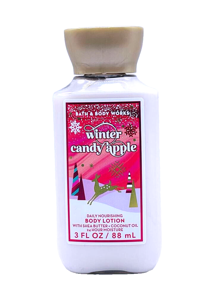 2 BATH & BODY WORKS WINTER CANDY APPLE DAILY NOURISHING BODY LOTION 3 ...