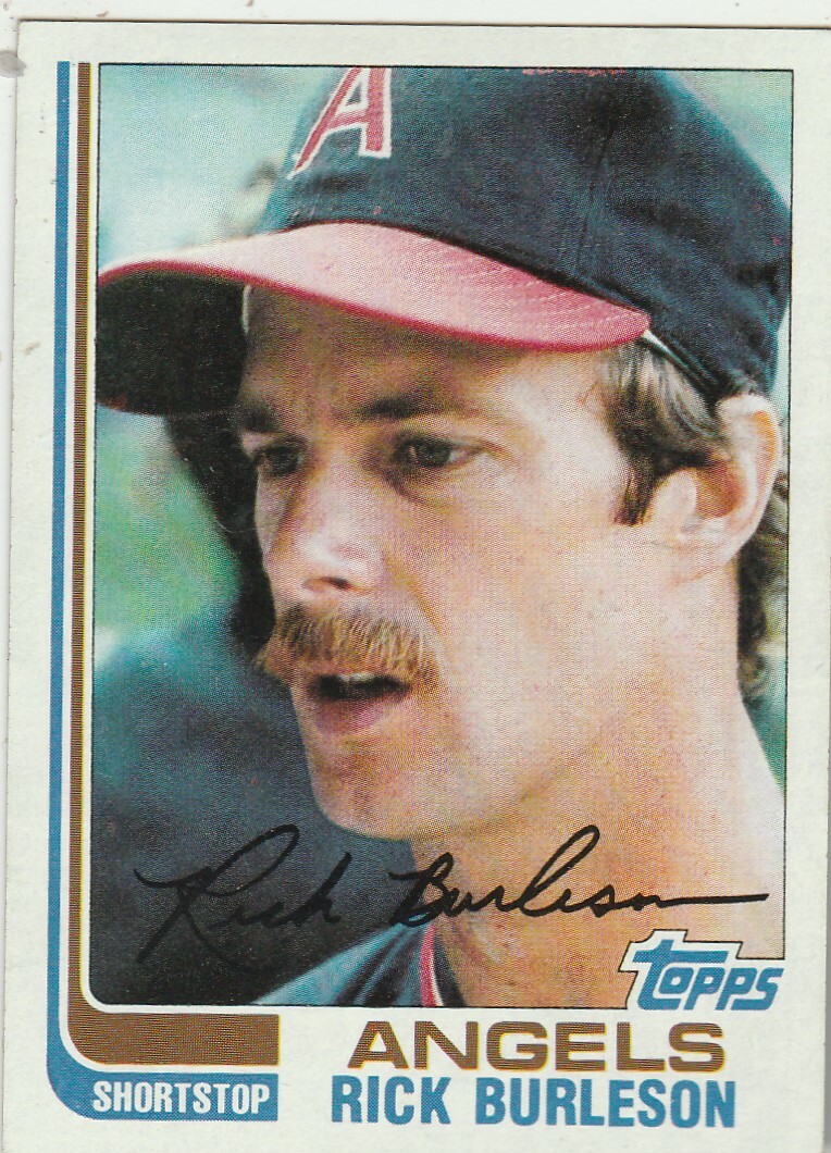 FREE SHIPPING-MINT-1982 (ANGELS) Topps #55 Rick Burleson (FACSIMILE ...