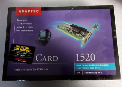 Brand New Sealed Adaptec Ultra SCSI Card 1520 Boost CD-R/RW or JAZ ...
