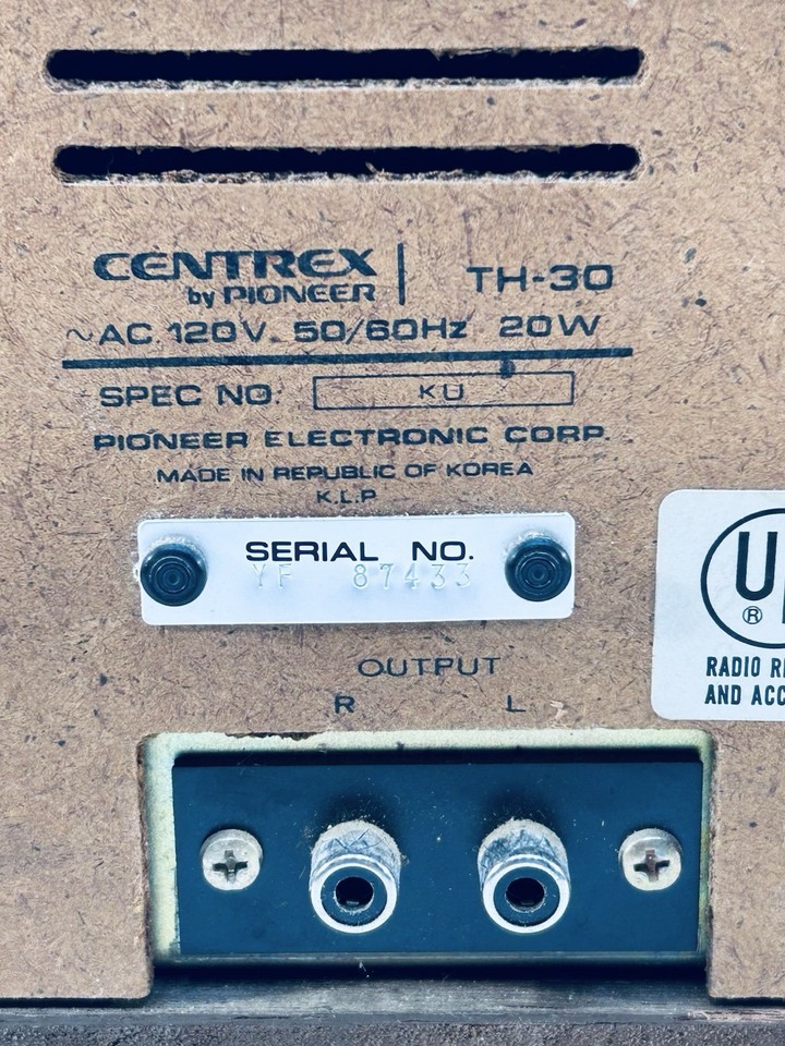 Vintage Centrex by Pioneer TH-30 8-Track Stereo Deck Tape Player ...
