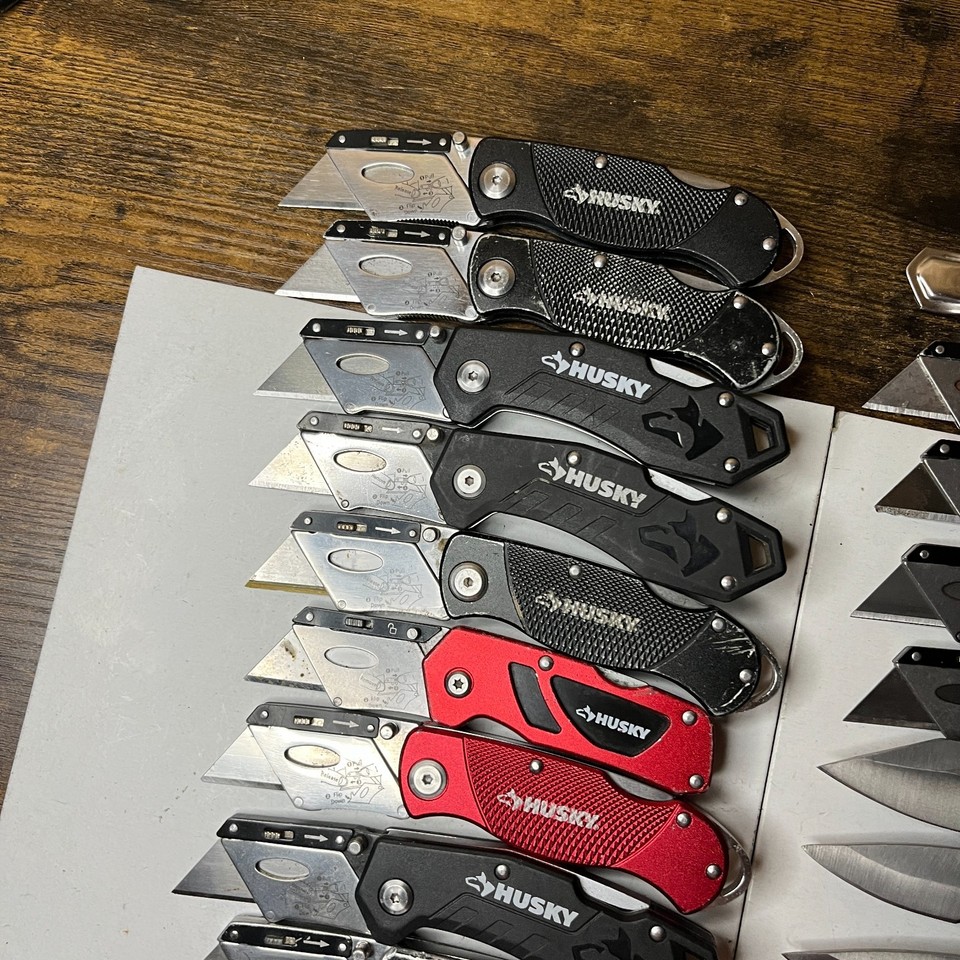 Lot of Husky Pocket Knives and Box Cutters | eBay