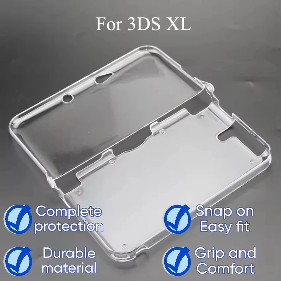 Protective Clear Plastic Crystal Case Cover Hard Shell For Nintendo 3DS ...