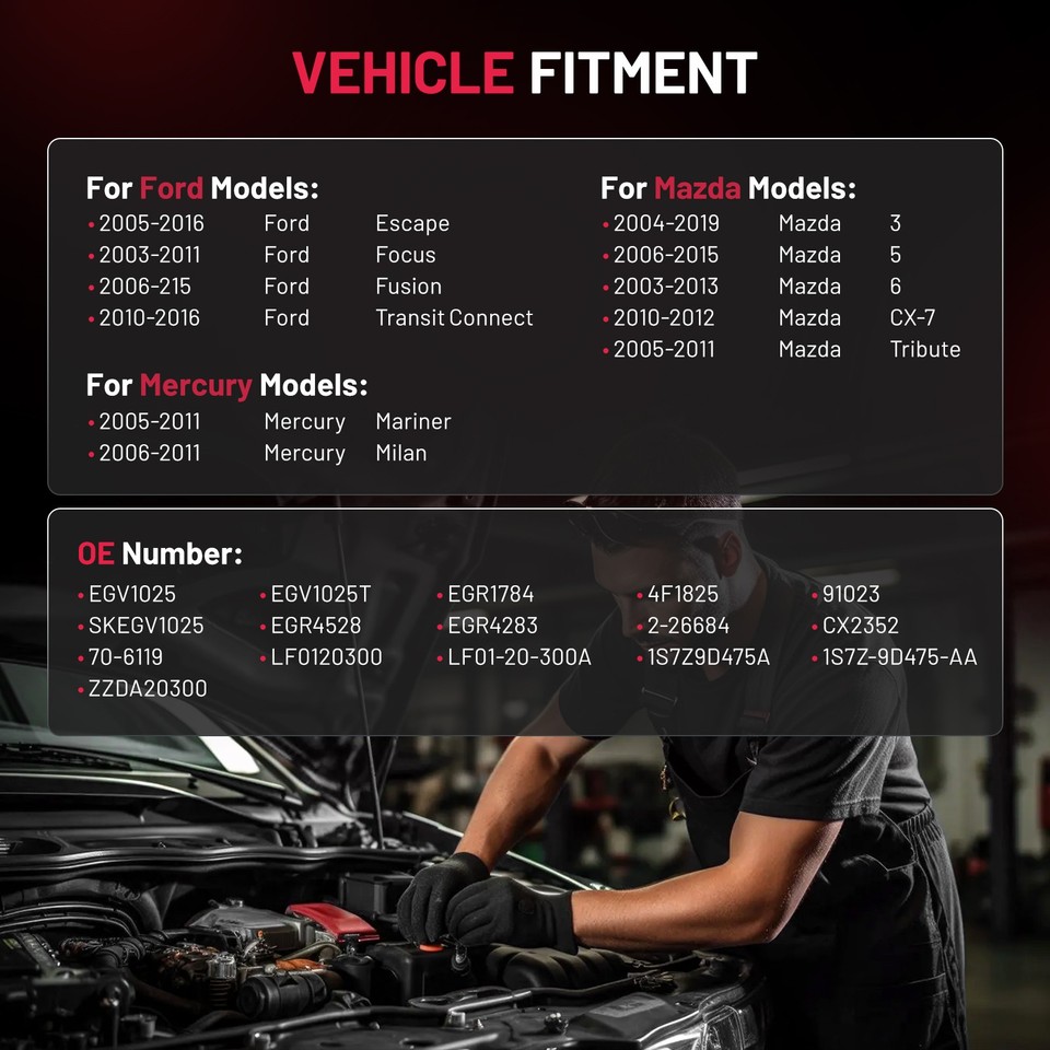 EGR Valve w/Gasket for Mazda 5 2006-2010 2.3L L4 EGV1025 | eBay