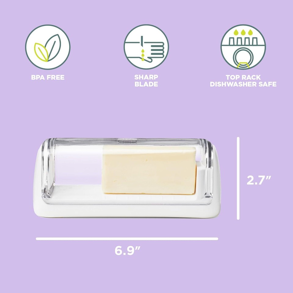 Chef'n Slice'n Store Butter Dish Clear | eBay