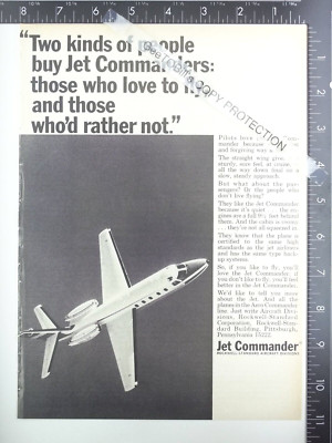 1966 ADVERTISING AD for Jet Commander airplane aircraft ADVERTISEMENT ...