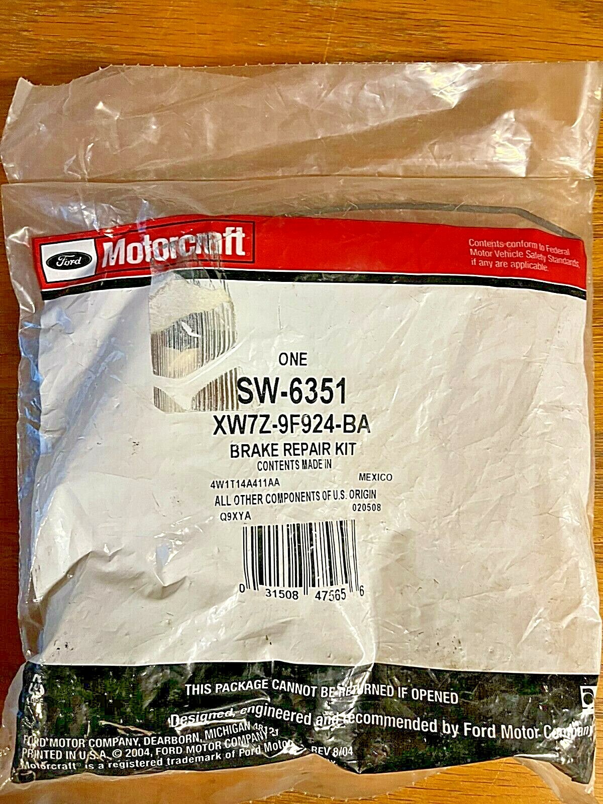 OEM FORD Cruise Control Cut-Out Switch Motorcraft SW-6351 XW7Z-9F924-BA ...