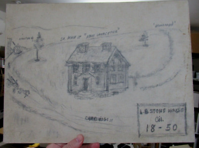 Antique Original Drawing Pencil, New Worcester MA, Stonehouse on ...