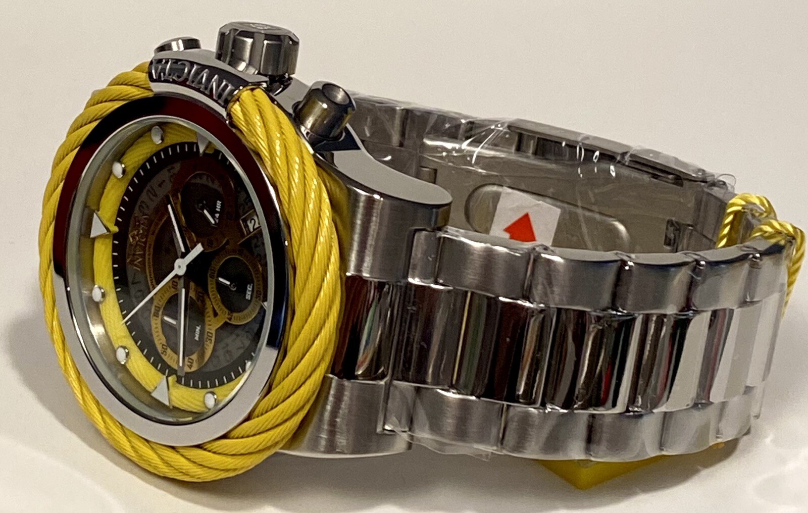 50mm Yellow Cable Bezel | BOLT SPORT Silvertn Bracelet VD53 Chrono ...