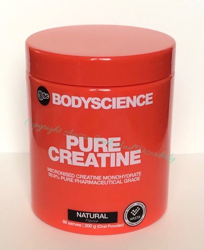NEW BSC BODY SCIENCE PURE MICRONISED CREATINE / 200G / 66 SERVES (FREE ...