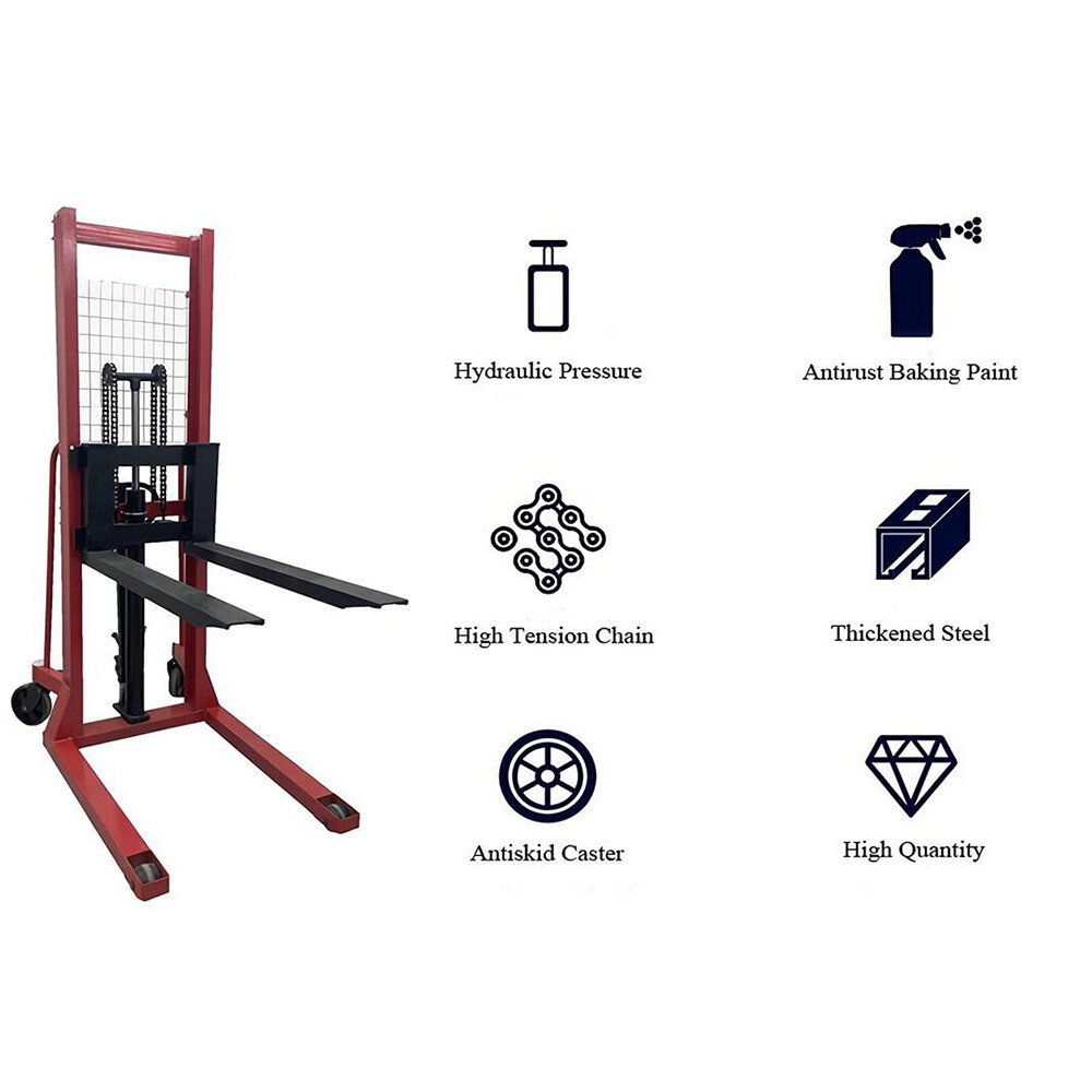 Hydraulic Manual Walkie Stacker Lifting Pallet Stacker Folk lift ...