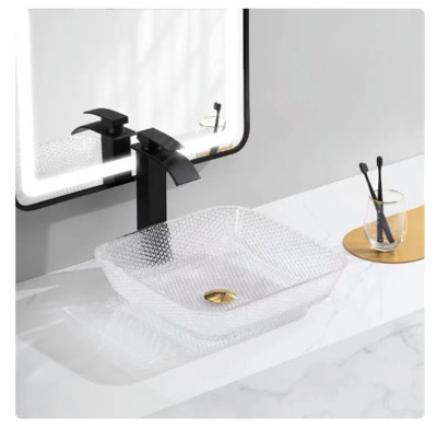 JSG Oceana 005-016-000 Cubix Vessel Crystal Hard Roc Glass Square ...