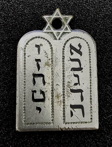 Vintage Hebrew Jews Judaica Brooch / Silver Pendant Shape Star of David ...